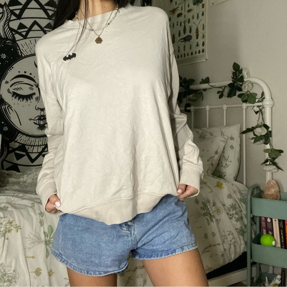 Tops | Hm Neutral Basic Crewneck With Black Embroidered Batman Logo ...